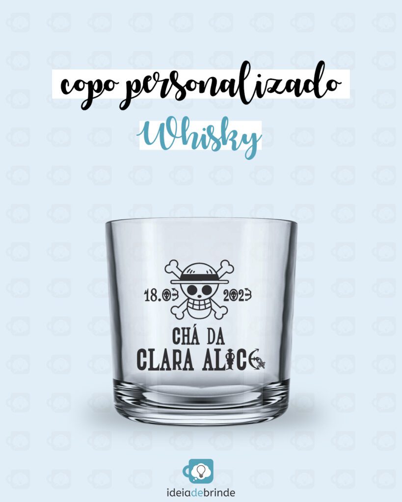Copo Whisky Vidro Personalizado - Brindes Personalizados